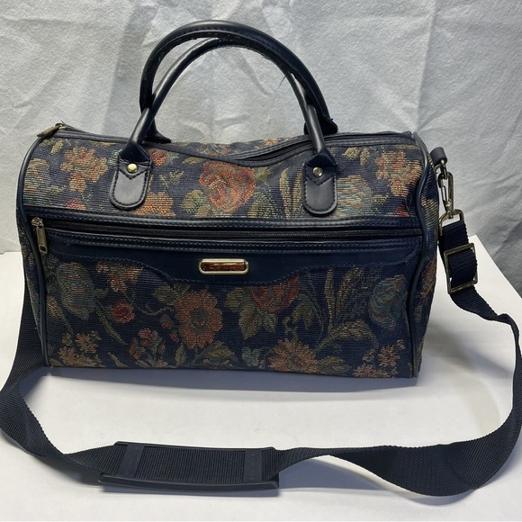 Bags | 3 Pc Rolling Vintage Patterned Travel Bag Set | Poshmark